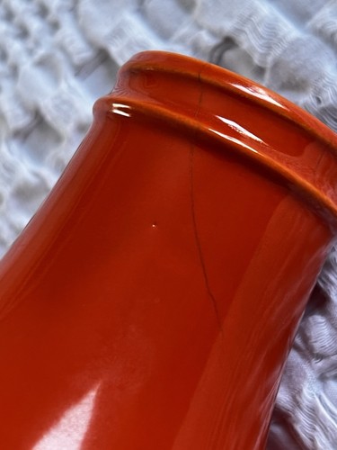 Vintage Fiesta Red/Orange Syrup Pitcher with DRIP CUT Lid GREAT DISPLAY ...