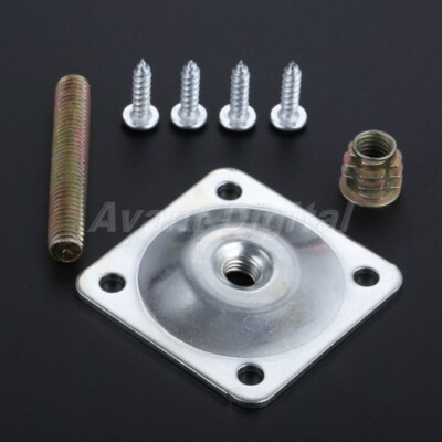 Iron Square Furniture Leg Mounting Plates Retro Angled Table Feet ...