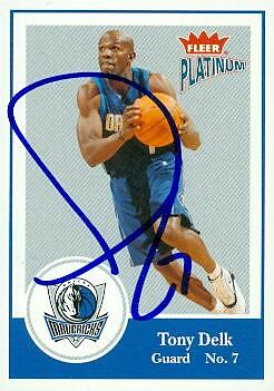 Tony Delk autographed Basketball Card Dallas Mavericks 2004 Fleer ...