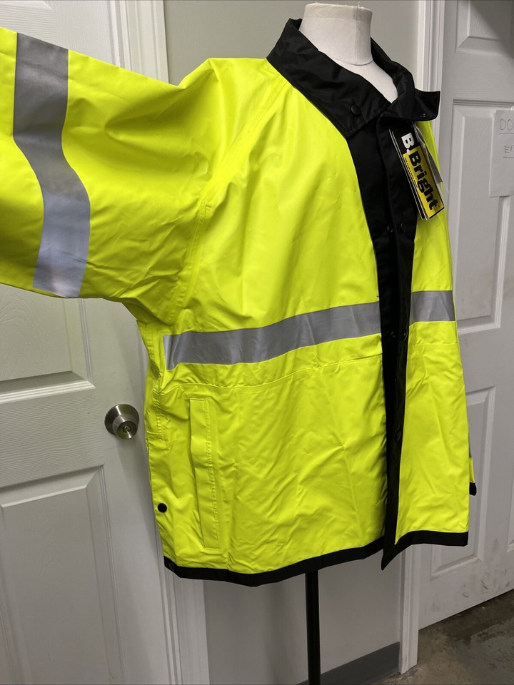 XXXX-LARGE BLAUER 26991 REVERSIBLE RAIN JACKET BLACK / HI VIS YELLOW ...