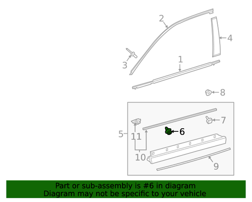 2012-2022 Toyota / Lexus Rocker Molding Clip 75867-52020 | eBay