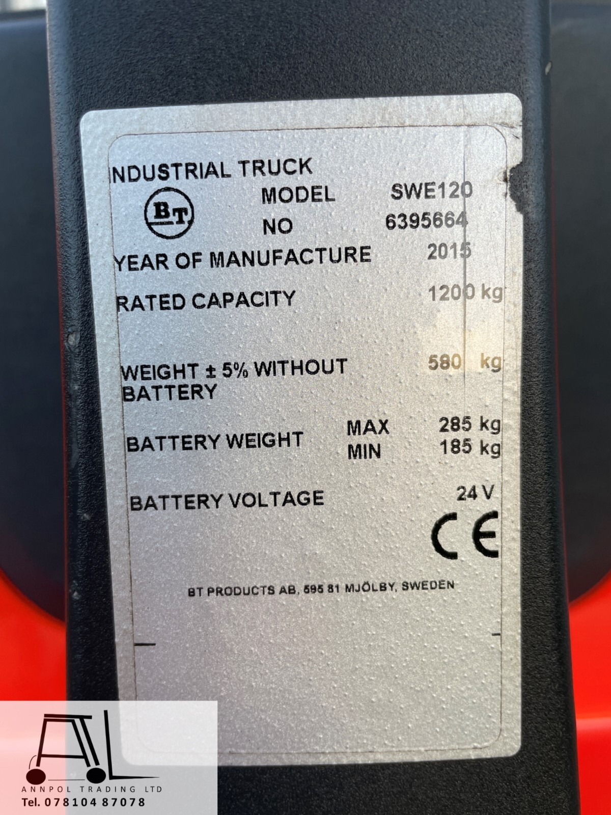 2015 BT (TOYOTA) SWE120 1200kg ELECTRIC PALLET STACKER FORKLIFT £3350 ...