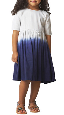French Connection Baby Girl Dip Dye Linen Blend Dress 2T Blue - NWT $52 ...
