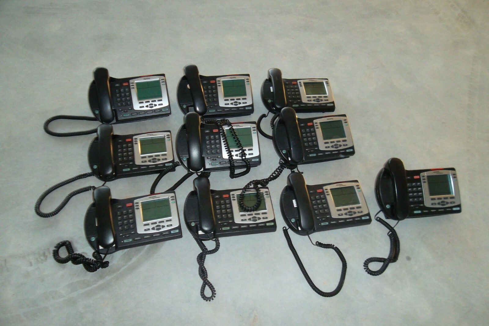 LOT-10 Nortel IP Phone 2004 PoE Desktop w/Speakers Headset 8x24 LCD LAN ...