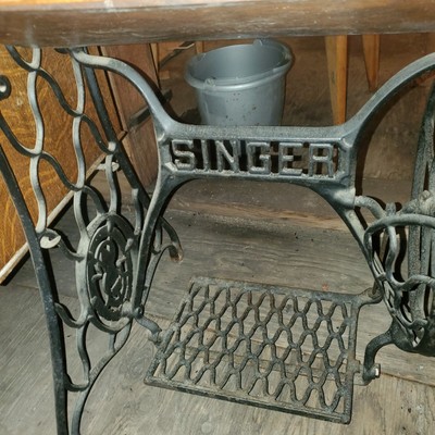 1891 Vintage Singer Sewing Machine in Wood Cabinet | eBay