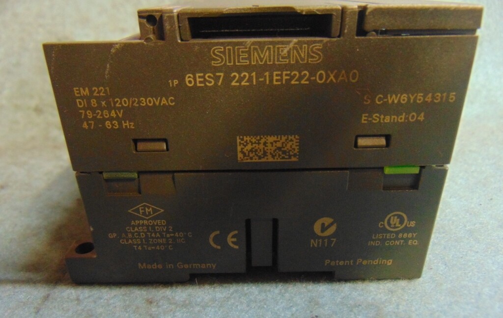 SIEMENS INPUT MODULE 6ES7 221-1EF22-0XA0 EM 221 DI 8 X 120/230VAC 79 ...
