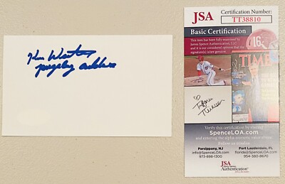 Ken Weatherwax Signed Autographed 3x5 Card JSA Certified Addams Family ...