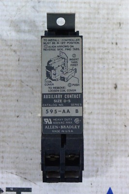 ALLEN BRADLEY 595-AA SERIES B AUXILIARY CONTACT SIZE 0-5 | eBay
