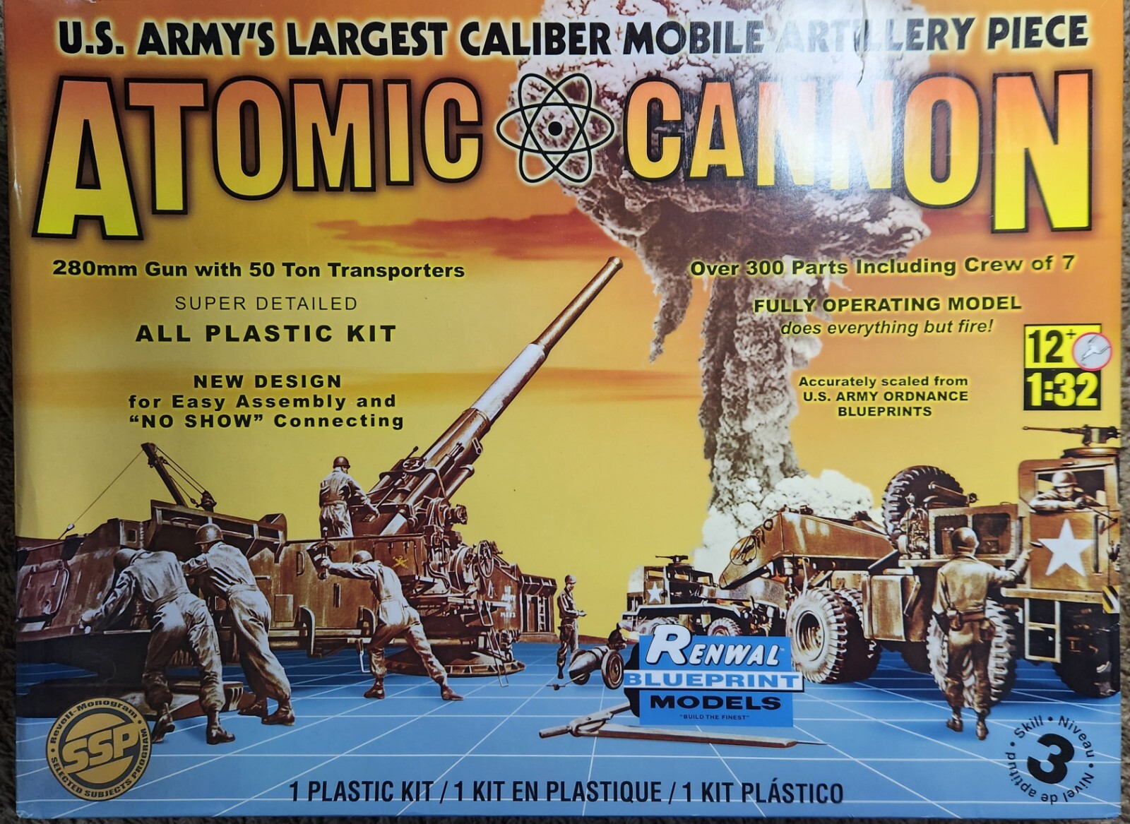 Renwal/Revell 1/32 Atomic Cannon model kit #RM7818 NEW OPEN BOX | eBay