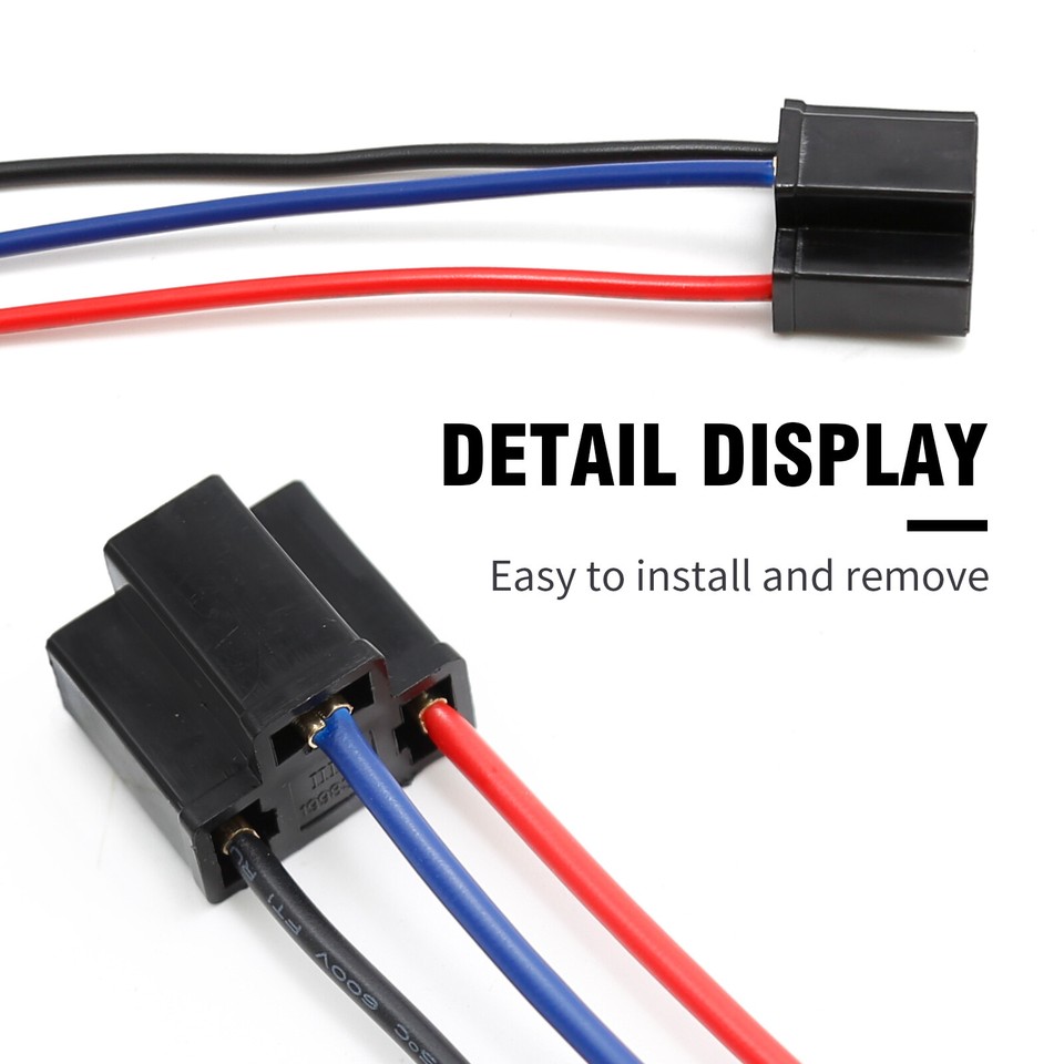 P S 9003 HB2 H4 Wire Pigtail Female Two Harness Head Light Bulb ...