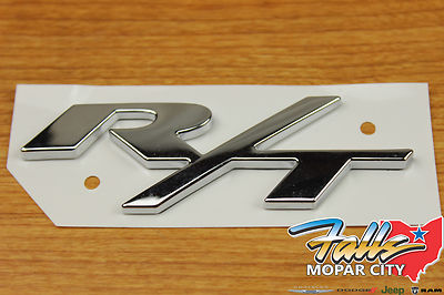 Dodge Mopar Chrome RT R/T Emblem Badge Nameplate Challenger Charger ...