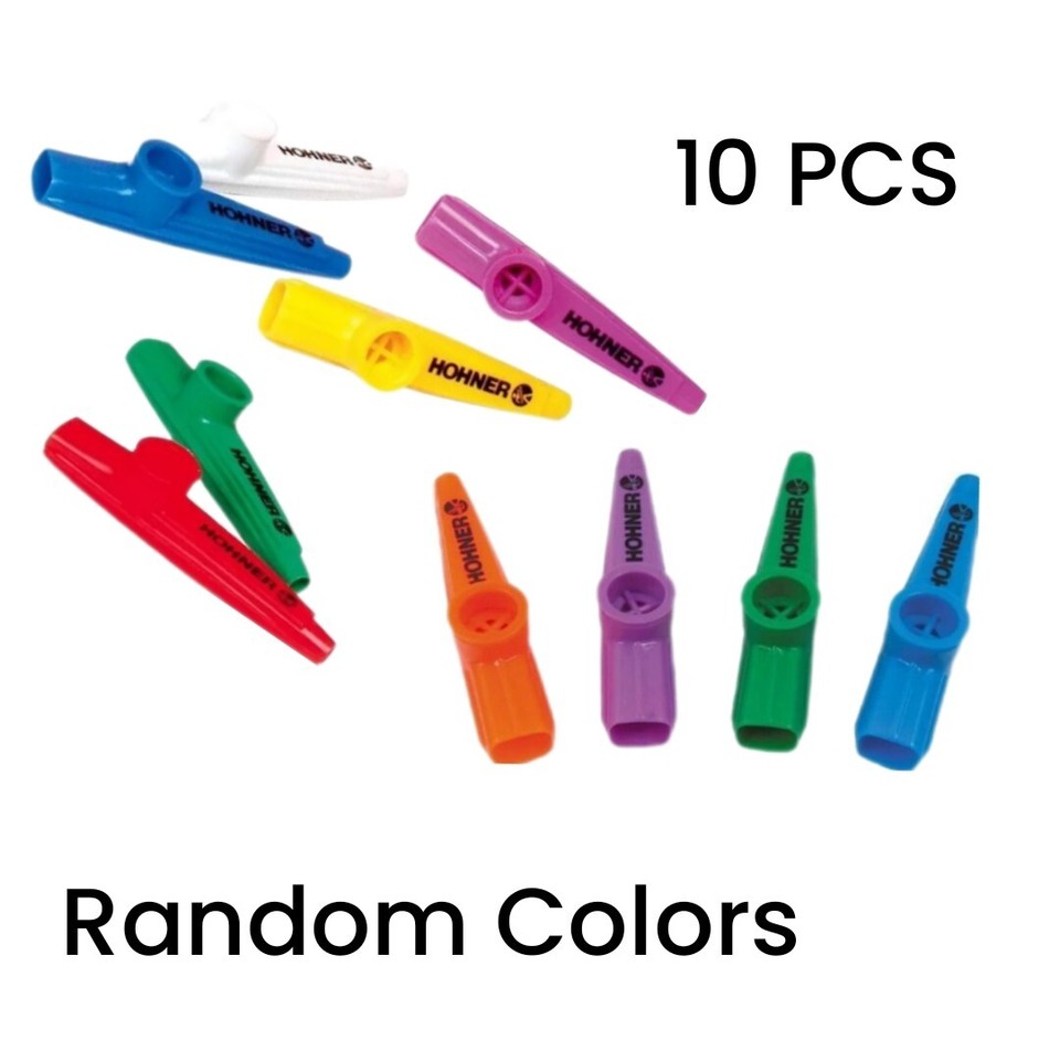 Hohner Kazoos, Durable Plastic Kazoos, Random Assorted Colors, 10 PCS ...