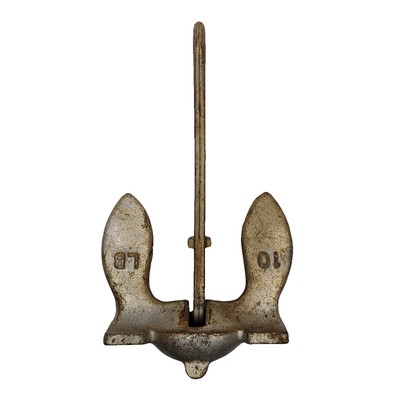 Ten Pound Weight Small Boat Navy Anchor Kayak Jet Ski Fluke Style Sand ...