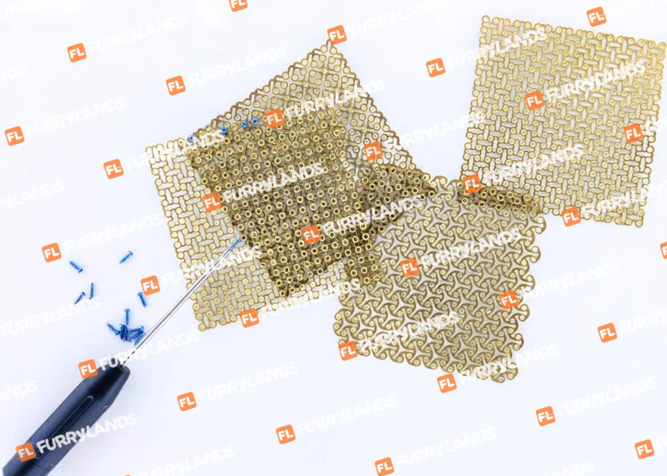 0.6mm Titanium Craniofacial Mesh Plates 100x100mm 4 Pcs with Cross ...