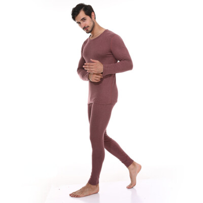 Men's thermal underwear Double sided buffed heat seamless comfortable ...
