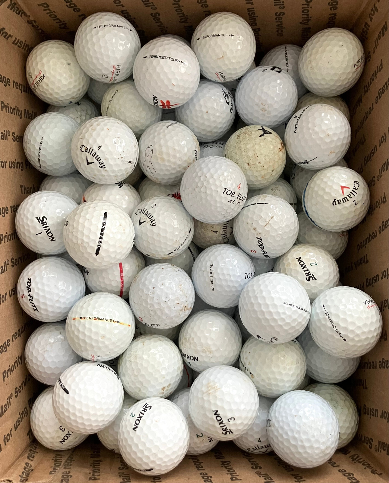 Lot of 100 Used Bulk (2A AA - 3A AAA) Golf Balls | eBay