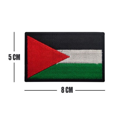 Palestine Country Flag Palestinian Flag Embroidered Hook Loop Patch ...
