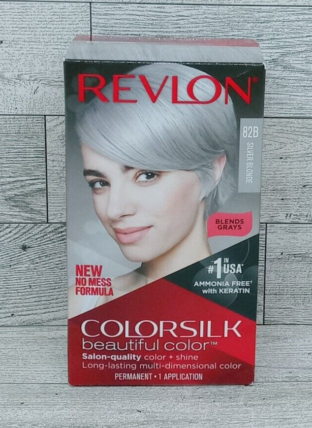 Revlon Colorsilk Beautiful Color Permanent Hair Color, 82B Silver ...