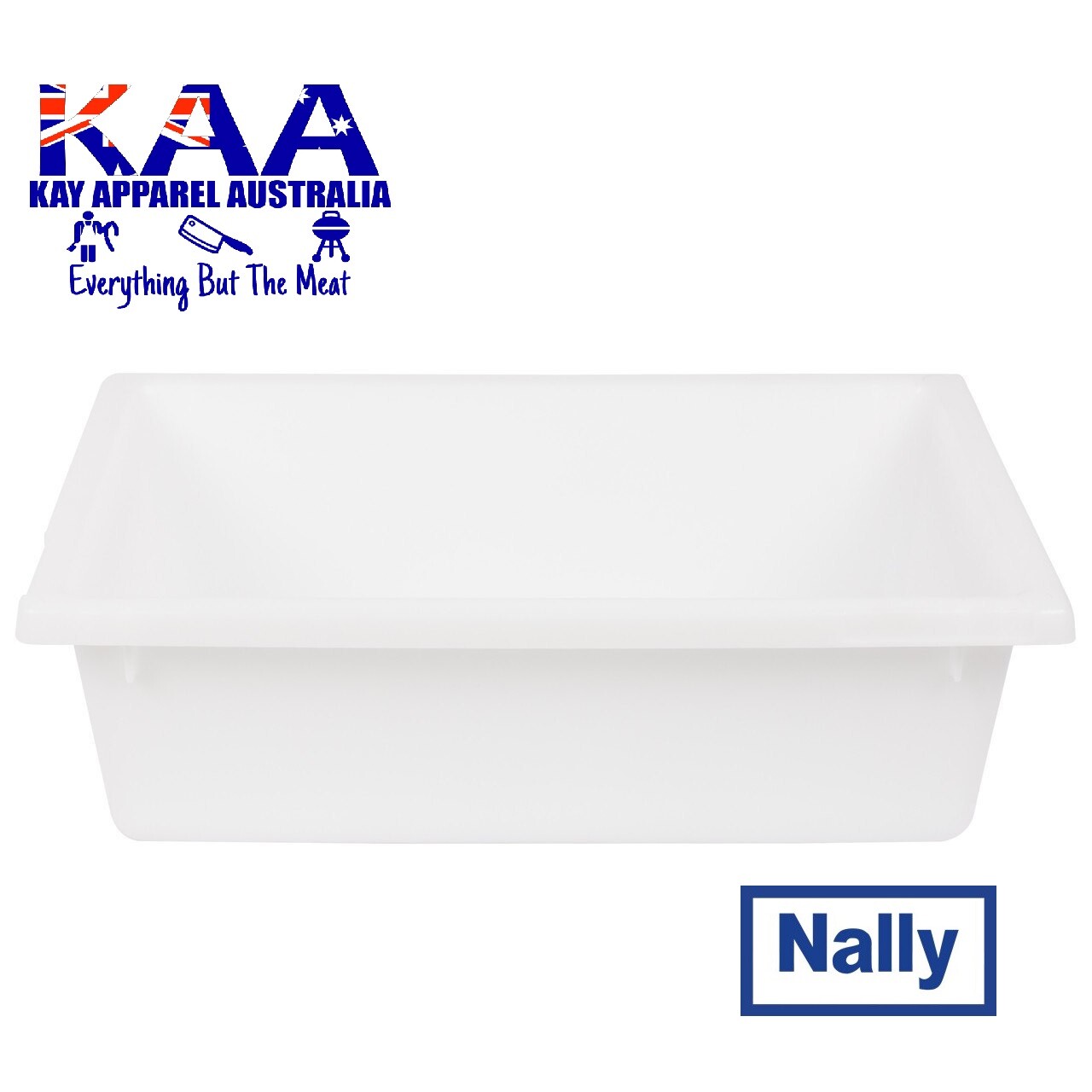 NALLY No.4 TUB CRATE WHITE 13.5L, Heavy Duty, Butchers, Chefs, Hunters ...