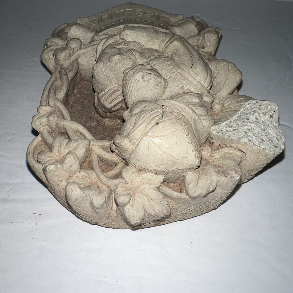 George Carruth’s “Cherish Little Blessings” Stone Carved Plaque Moon ...