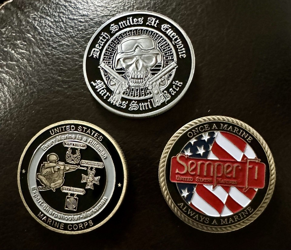 - 3 Marines USMC United States Marine —Corps Challenge Coin Set | eBay