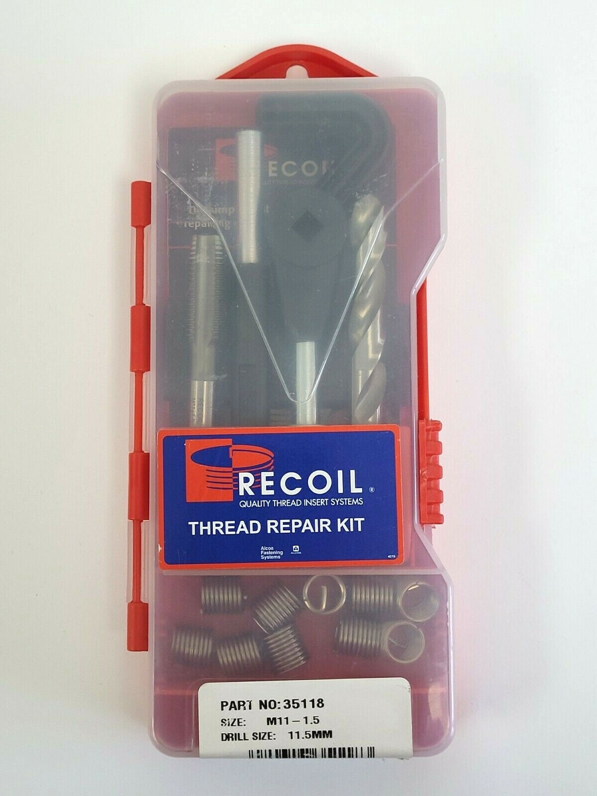 M11 X 1.50 METRIC THREAD REPAIR KIT #35118 HELICOIL TYPE RECOIL - NEW ...