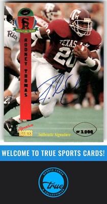 1995 Signature Rookies Signature Prime #42 Rodney Thomas Autographs ...