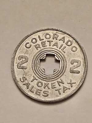 COLORADO STATE RETAIL SALES TAX TOKEN 2 Mill ALUMINUM 1938-41 VINTAGE ...