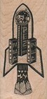Rocket 1 1/4 x 2 1/2" Rubber Stamp, Rocket Stamp, Space Stamp | eBay