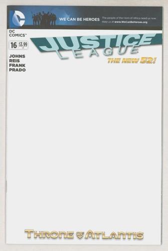 Justice League #16 DC Comics Blank Sketch Cover Variant / Geoff Johns ...