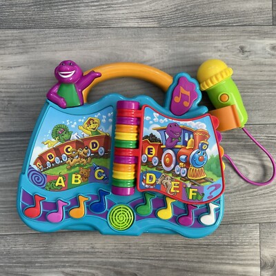 Fisher Price Barney Dinosaur Singin’ Alphabet Songbook Microphone 2003 ...