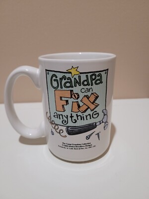 Grandpa Can Fix Anything Coffee Mug White Preowned | eBay