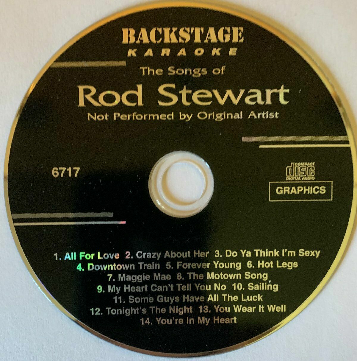 KARAOKE BACKSTAGE CD+G ROD STEWART #BS 6717 | eBay
