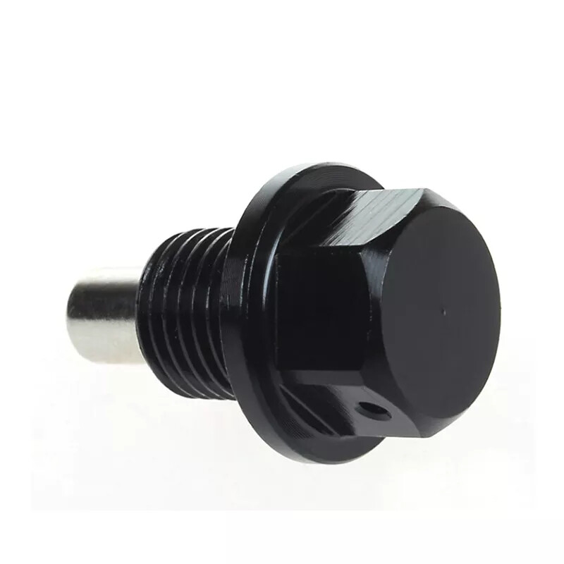 M12x1.25MM Anodized Engine Magnetic Oil Pan Drain Plug Bolt Black For ...