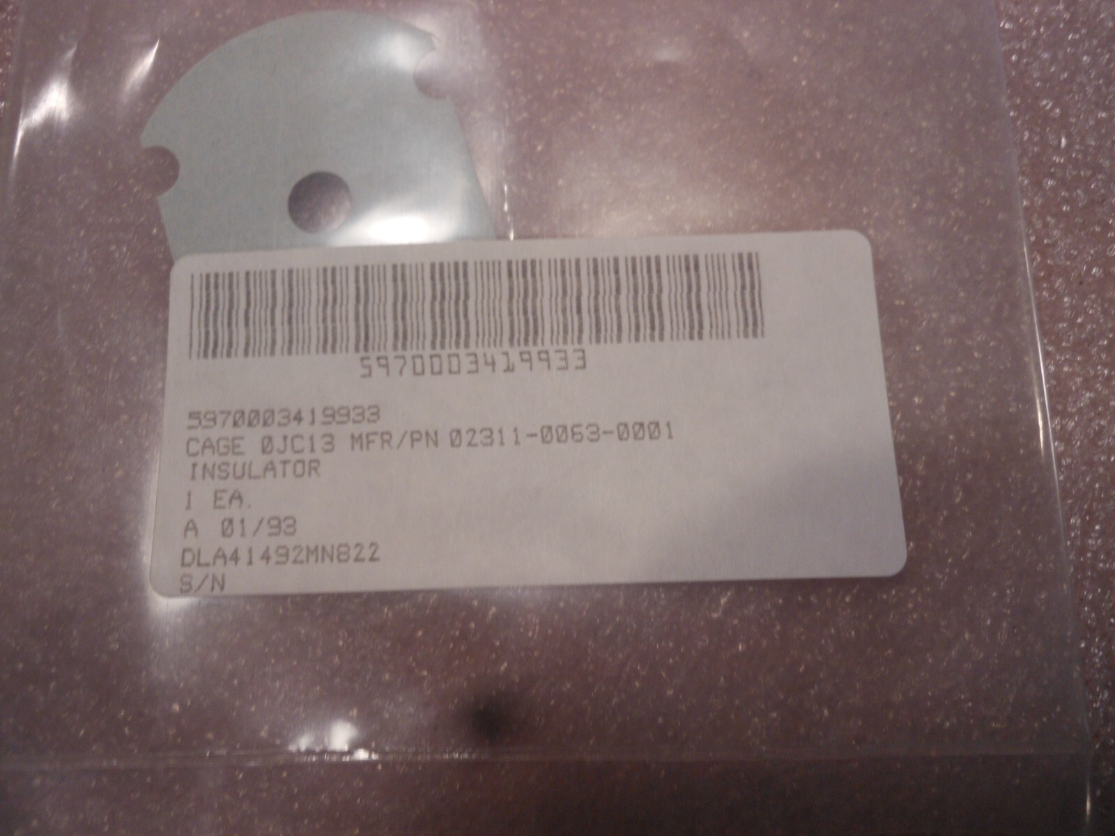 ROSEMONT INSULATOR PART # 02311-0063-0001 NSN: 5970-00-341-9933 | eBay