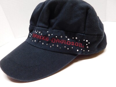 Harley-Davidson Cadet Cap - Size Small Hat w/ Rhinestone Bling , Logo ...