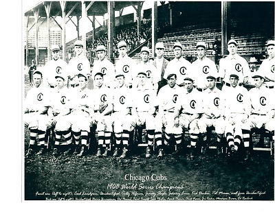 1908 CHAMPIONS CHICAGO CUBS 8X10 TEAM PHOTO TINKER EVERS CHANCE ...