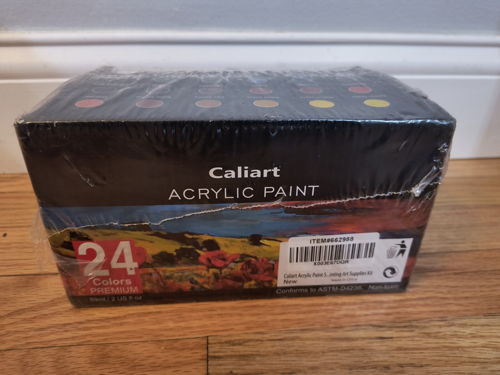 Caliart Acrylic Paint Set 24 Classic Colors 59ml 2oz Art Craft Paints ...