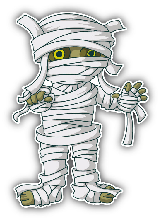 Cartoon Mummies Car Bumper Sticker Decal 4" x 5" | eBay