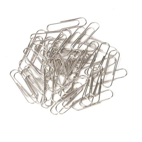 250Pcs Paper Clips Office Document Silver Metal Handy Organizing Free ...