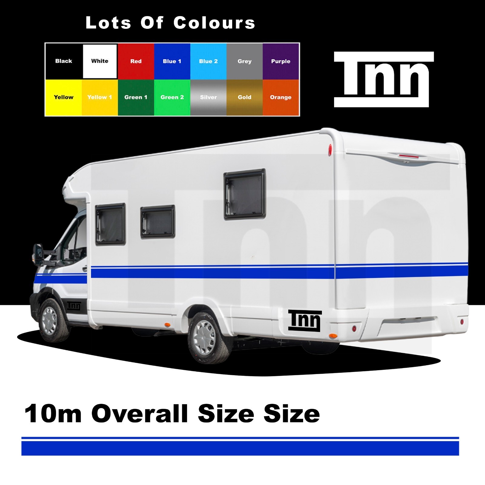 10m MOTORHOME VINYL STRIPES GRAPHICS STICKERS DECALS CAMPER CARAVAN VAN ...