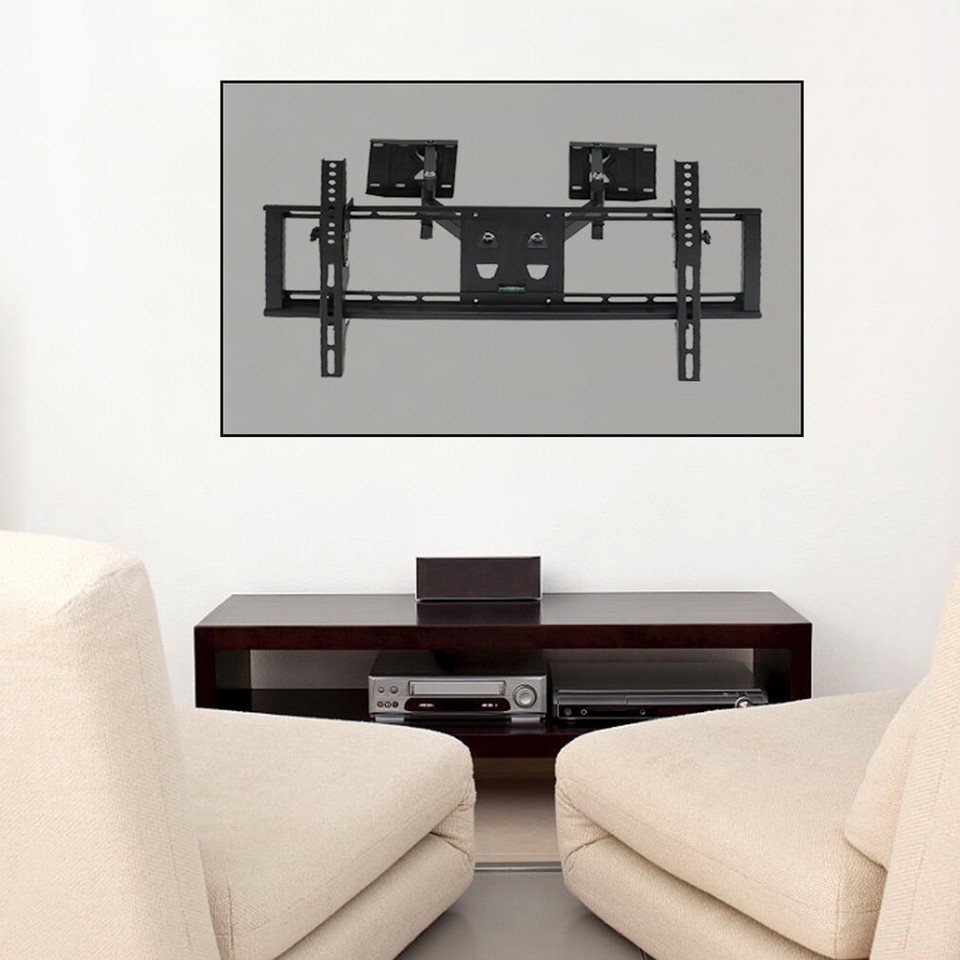 32"-65" Heavy Duty Wall Corner TV Mount Flexible Full Motion Swing Arm ...