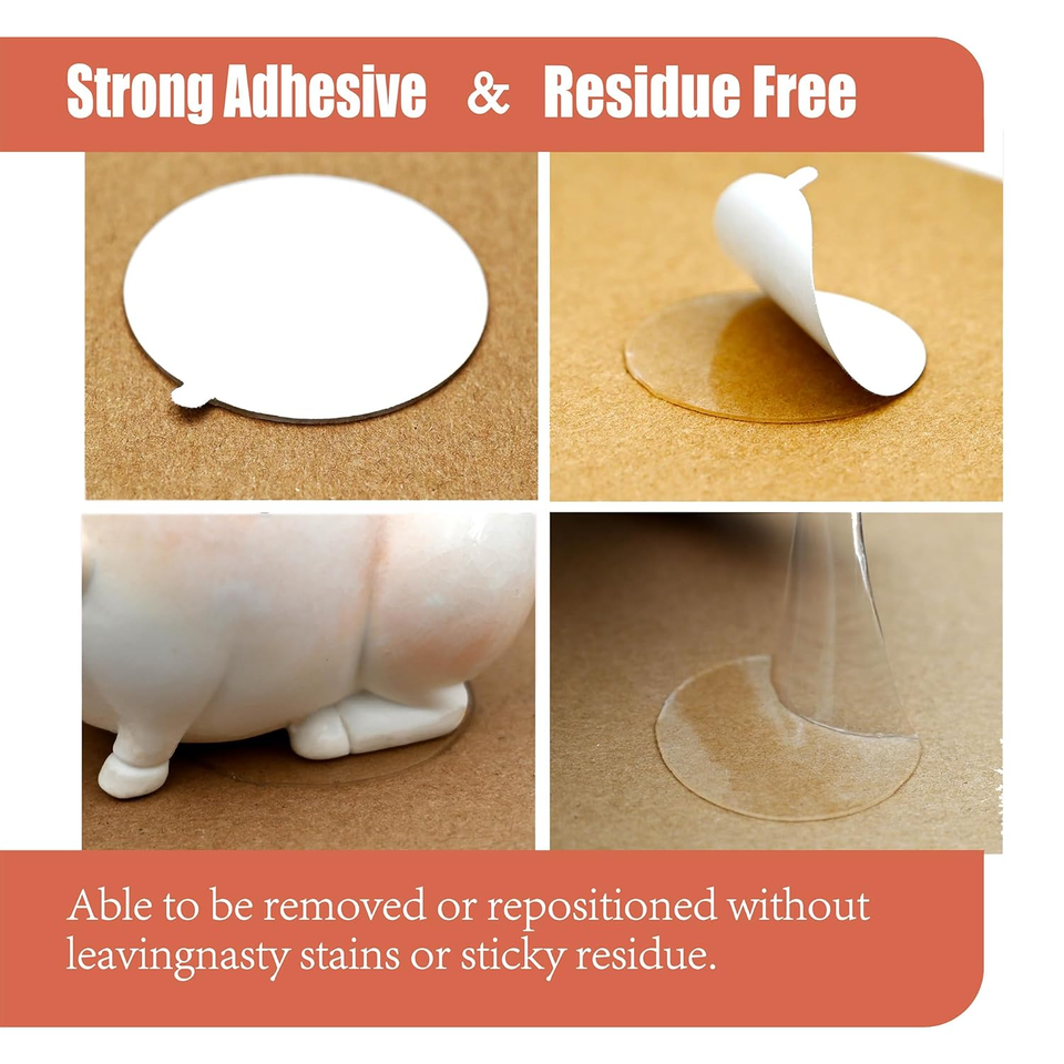 Pre-Cut Double Sided Tape for Wall - 74Pcs Clear Sticky Tape for ...