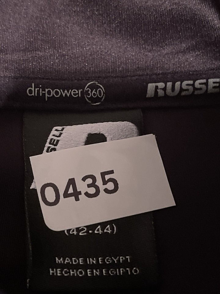 Russell Dri Power 360 Men’s Large Full Zip Jacket Athletic Wear Black ...