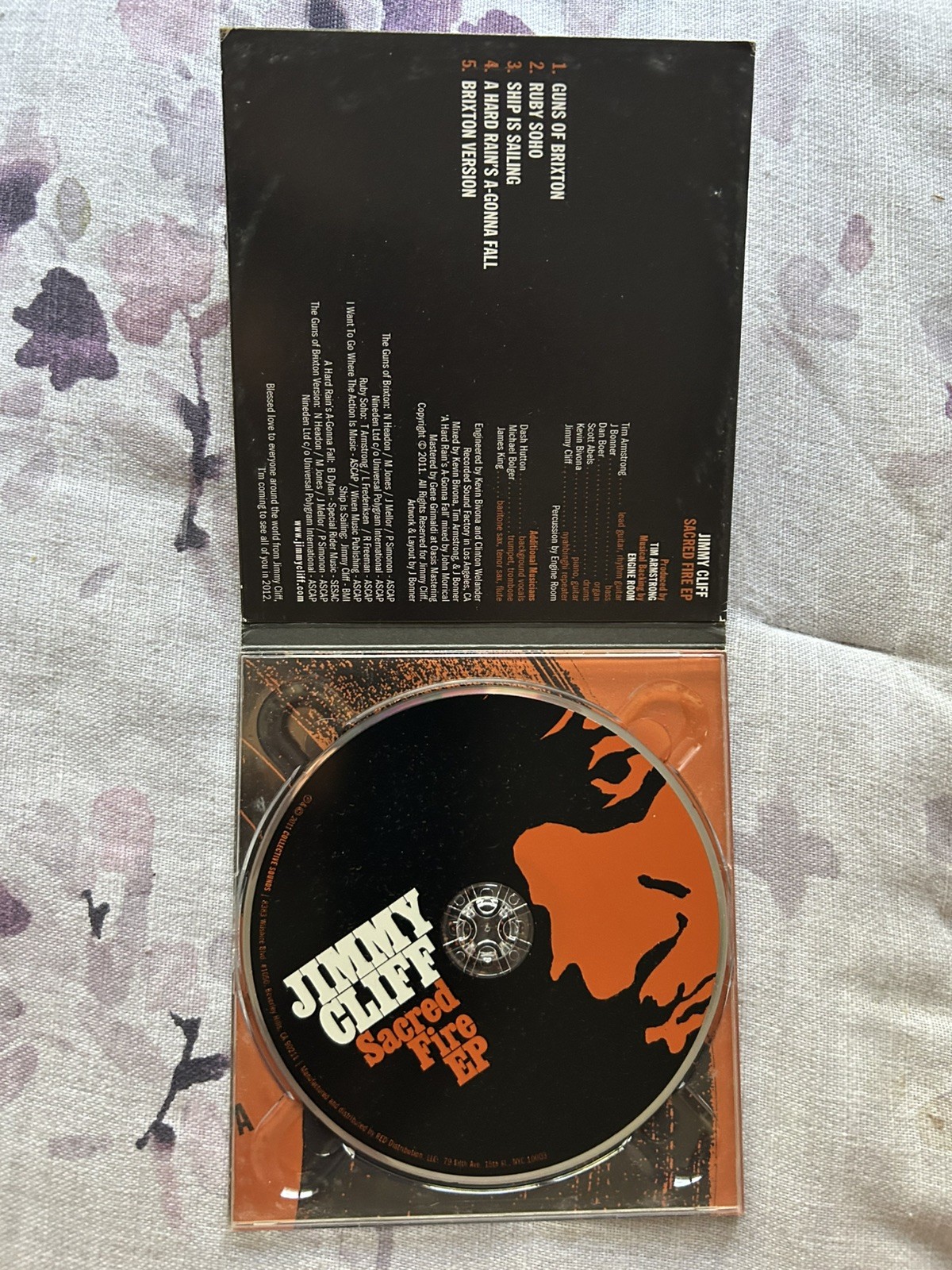 Signed Jimmy Cliff CD, Sacred Fire EP, Signed Cover, Reggae Icon, Tim ...