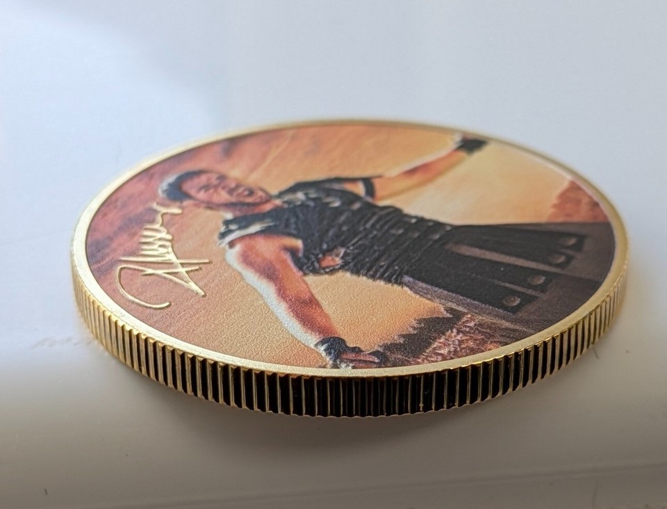 Gladiator Gold Coin Roman Actor Signed Old Colosseum Warrior Killer ...