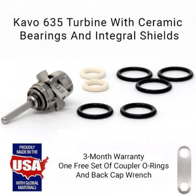 Kavo 635 Push Button Turbine Ceramic Integral Shield Bearings 3 Month ...