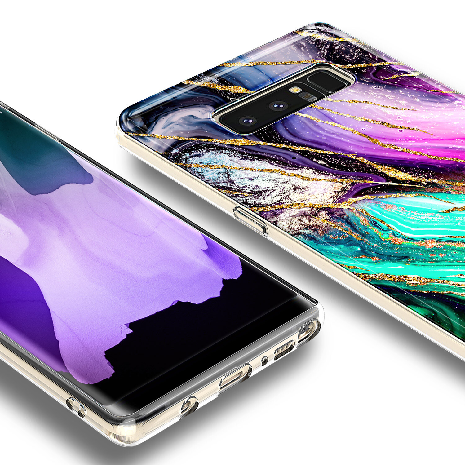 For Samsung Galaxy Note 8 Case Ultra Slim Shockproof Soft Marble Phone ...