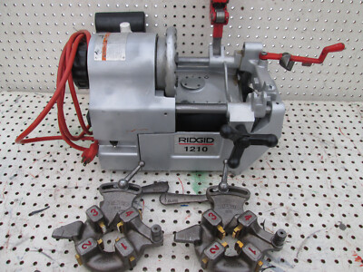 RIDGID 1210 Pipe Threader with two (2) Die Head & Dies inserts 1/2" to ...