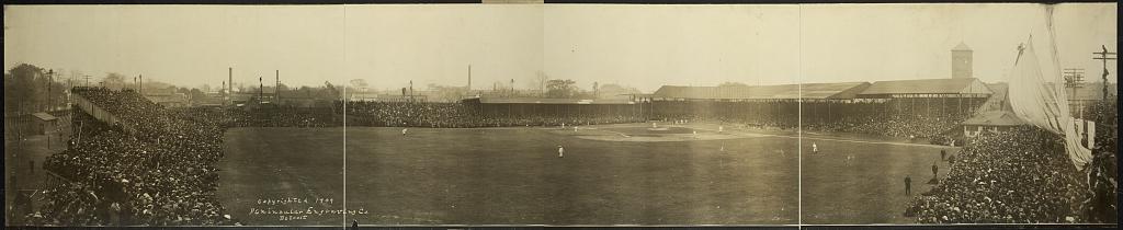 1909 Panoramic: World's series base ball game at Bennett Park,Detroit ...